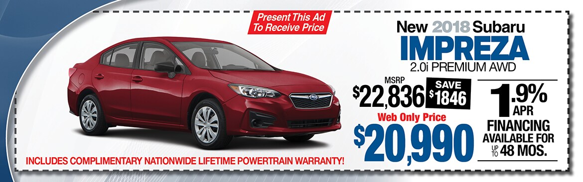 Premier Subaru Watertown New Car Special Pricing | Premier Subaru ...