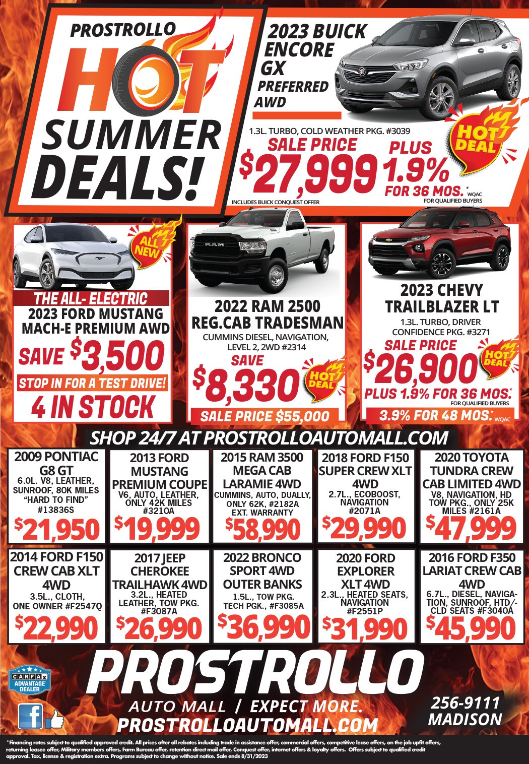 Prostrollo Weekly Advertising | Prostrollo Auto Mall