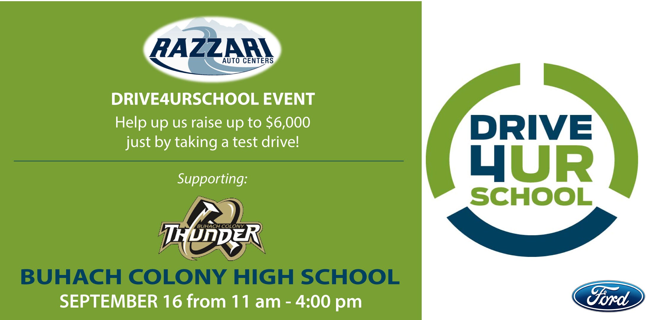Drive4UrSchool: Razzari Ford Gives Back