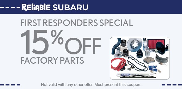 First Responders Discount | Reliable Subaru