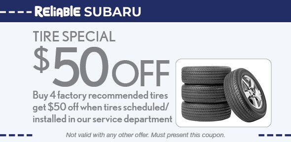 Tire Special | Reliable Subaru