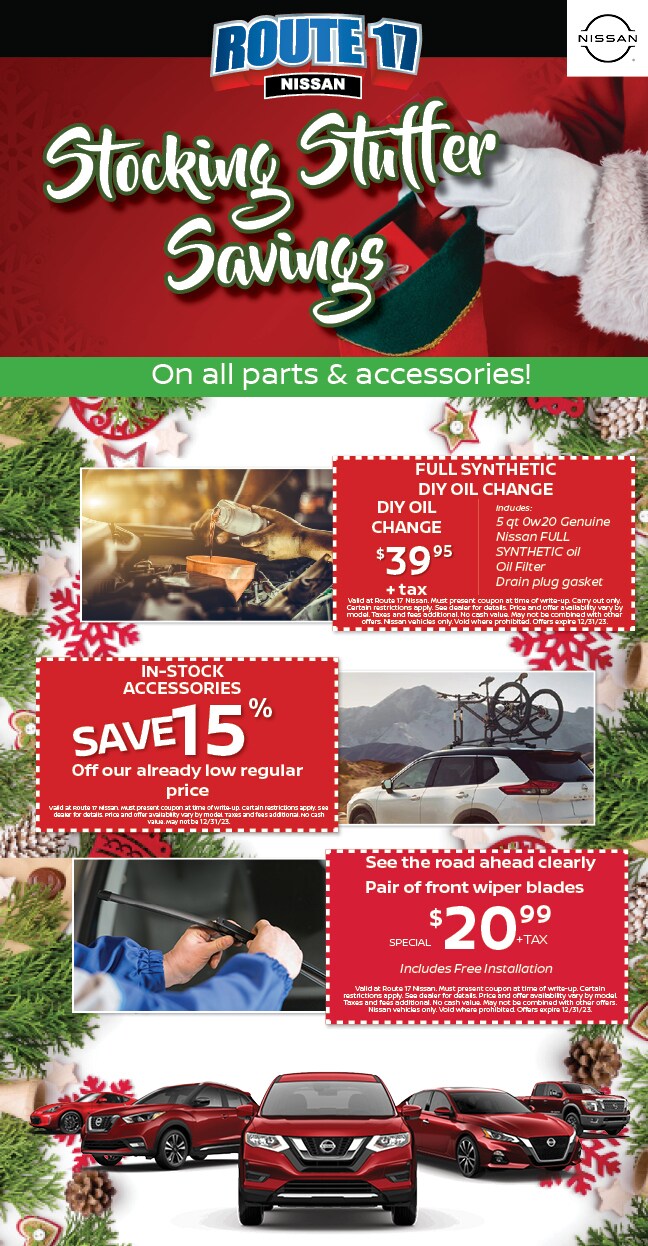 Vehicle Parts Specials | Route 17 Nissan