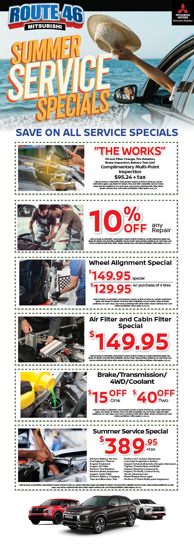 Mitsubishi Service Specials in Totowa NJ | Route 46 Mitsubishi