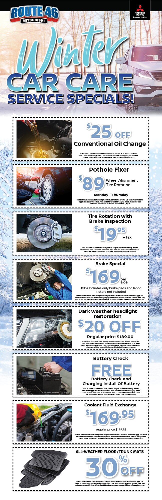 Mitsubishi Service Specials in Totowa NJ | Route 46 Mitsubishi