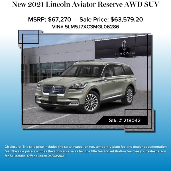 New Vehicle Specials | Rowe Lincoln Westbrook