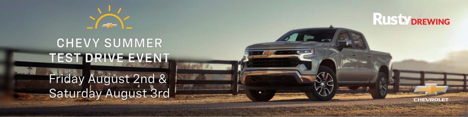 Chevy Summer Test Drive Event - August 2nd & 3rd | Rusty Drewing ...