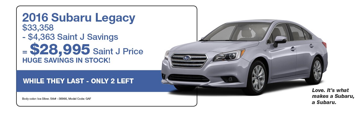 Saint J's Year End Offers | Saint J Subaru