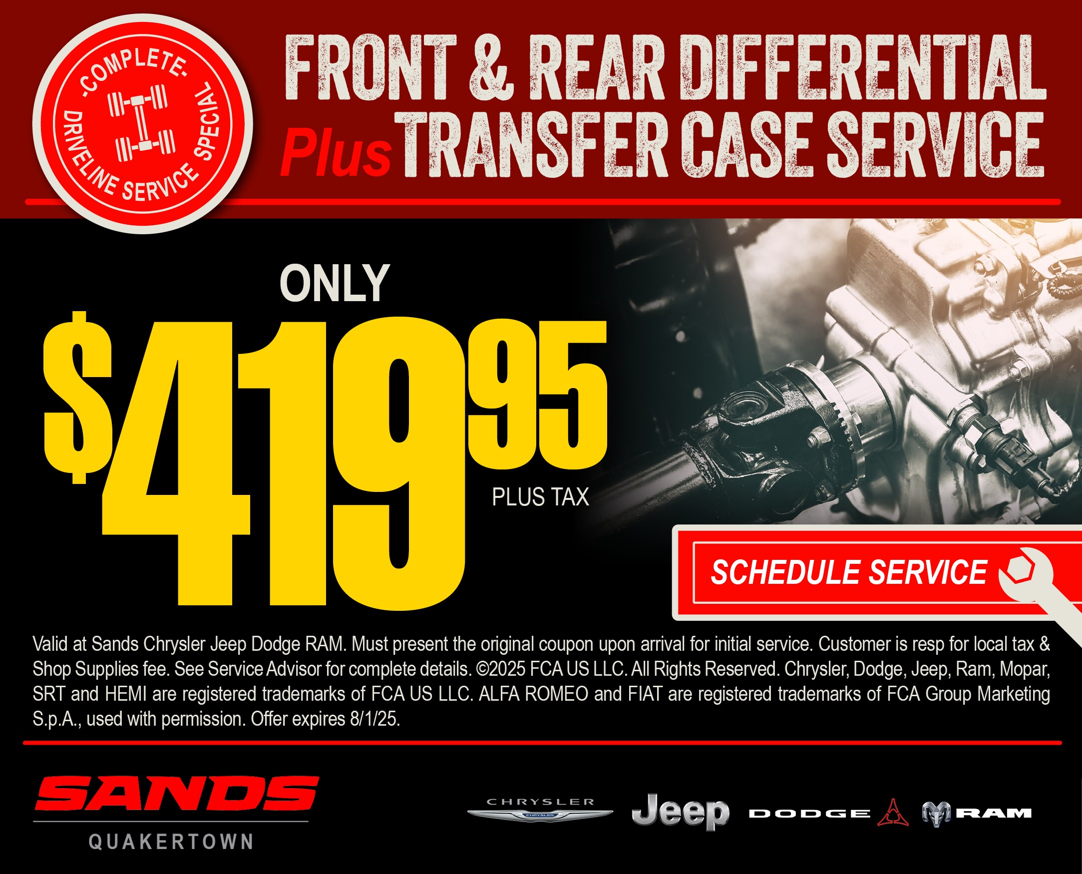 Service Specials from Sands Chrysler Jeep Dodge RAM | Sands Chrysler ...