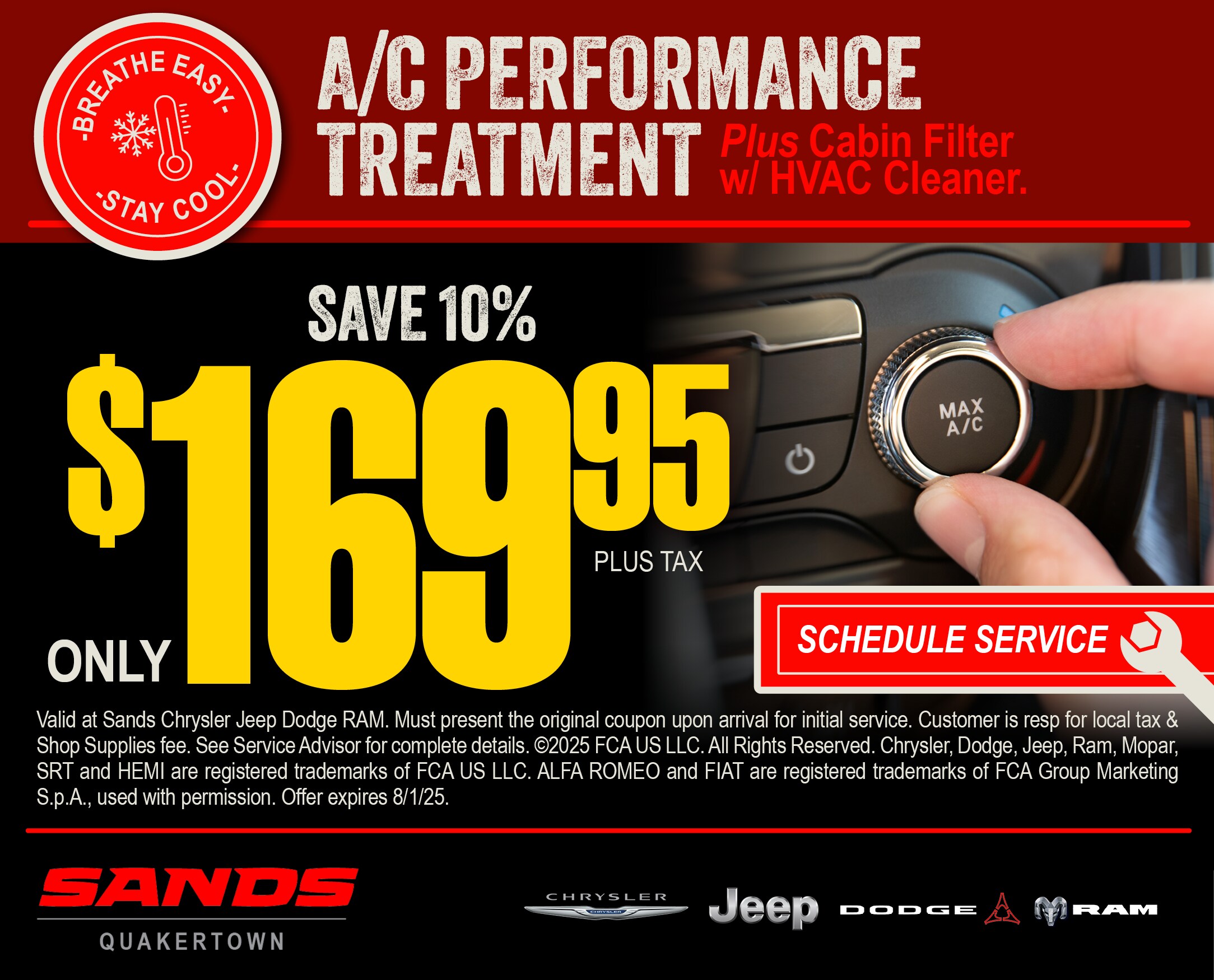 Service Specials from Sands Chrysler Jeep Dodge RAM | Sands Chrysler ...