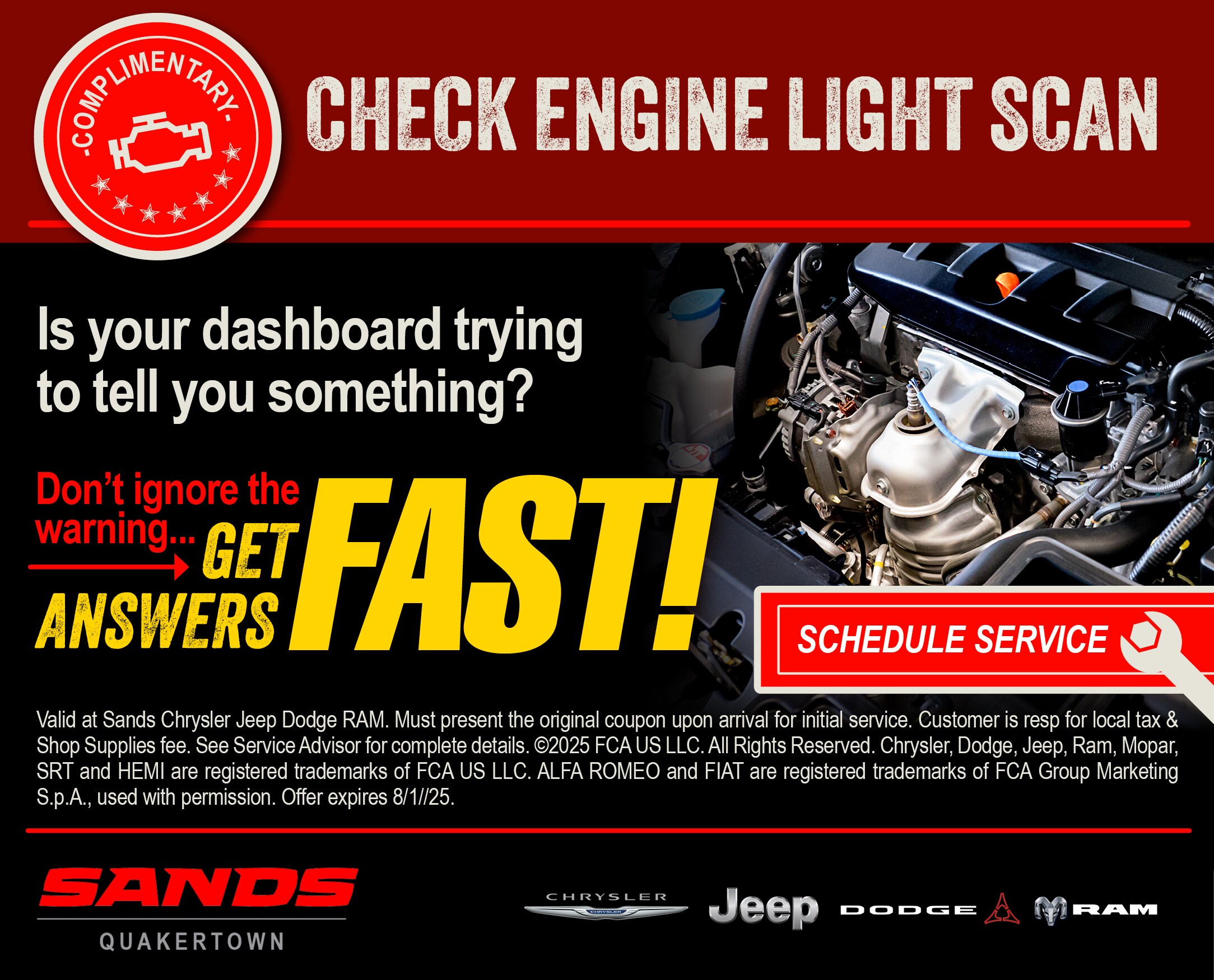 Service Specials from Sands Chrysler Jeep Dodge RAM | Sands Chrysler ...