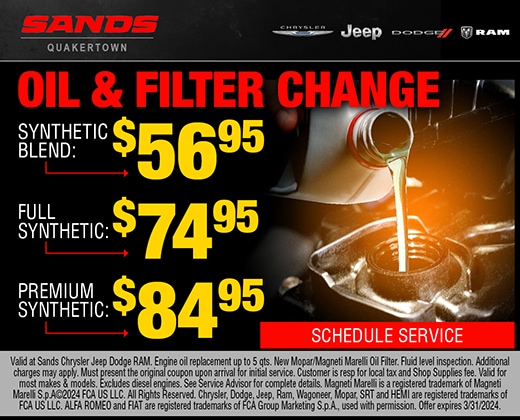 Service Specials from Sands Chrysler Jeep Dodge RAM | Sands Chrysler ...