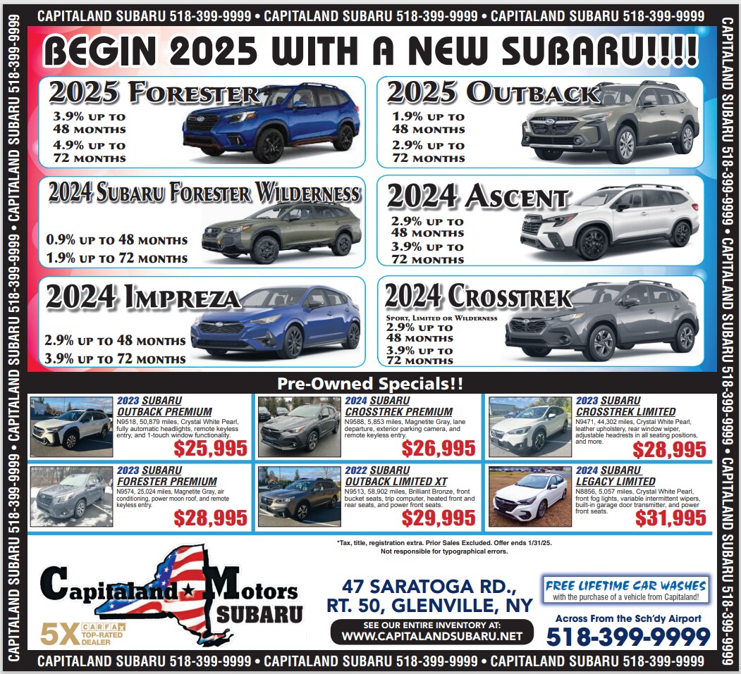 Pre-Owned Vehicle Specials | Capitaland Subaru