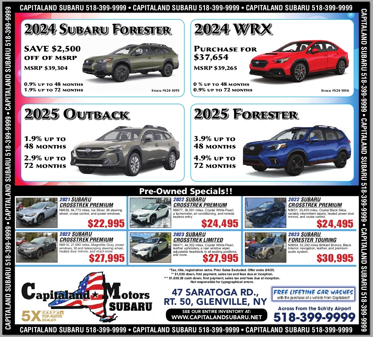 Pre-Owned Vehicle Specials | Capitaland Subaru