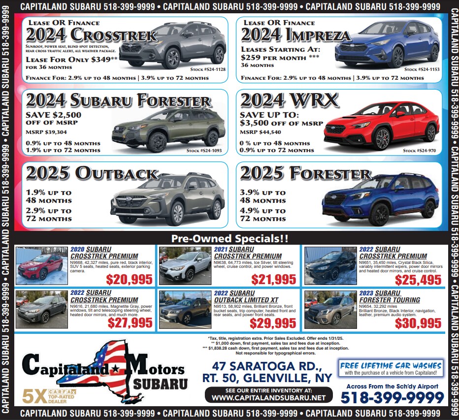 New Vehicle Specials | Capitaland Subaru