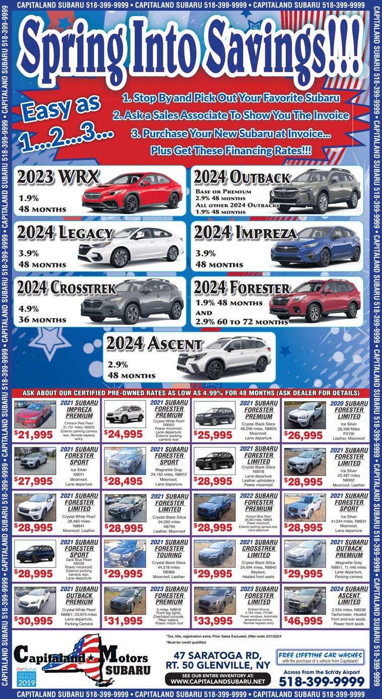 Capitaland's Specials | Capitaland Subaru