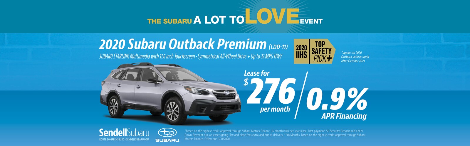 Sendell Subaru | New 2020 Subaru Dealer in Greensburg Serving Pennsylvania