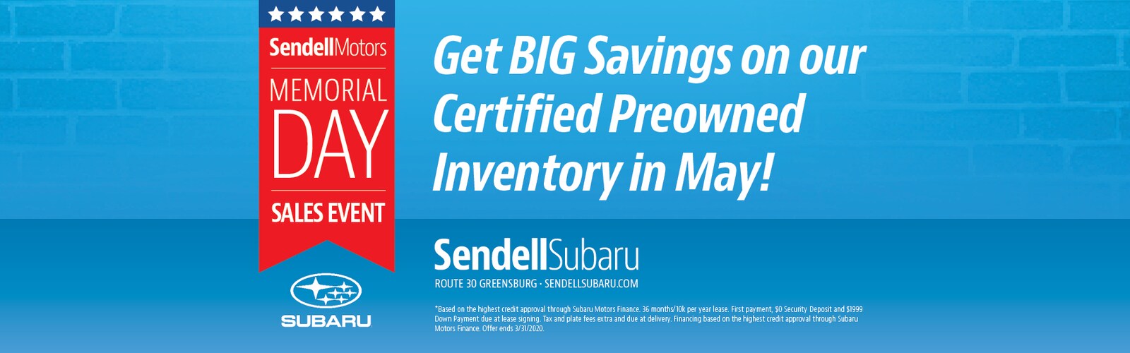 Sendell Subaru | New 2020 Subaru Dealer in Greensburg Serving Pennsylvania