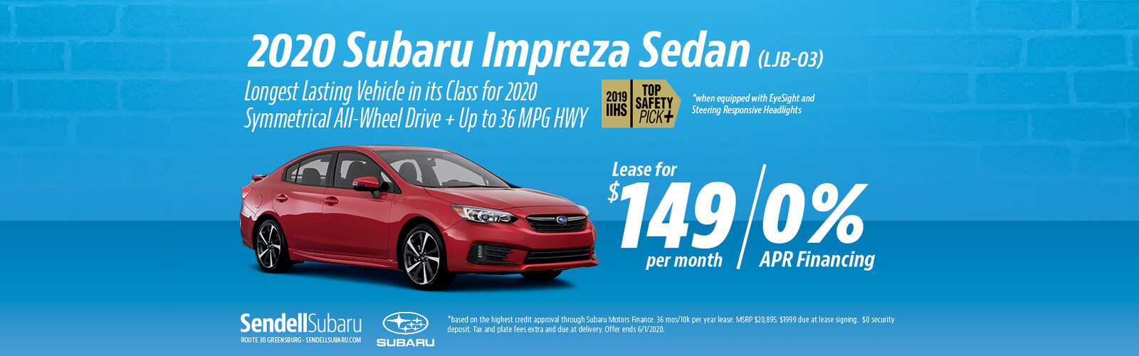Sendell Subaru | New 2020 Subaru Dealer in Greensburg Serving Pennsylvania