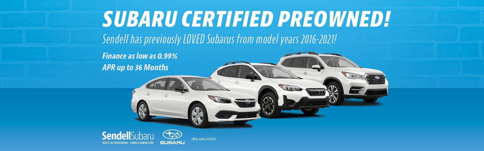Sendell Subaru | Subaru Dealer in Greensburg PA