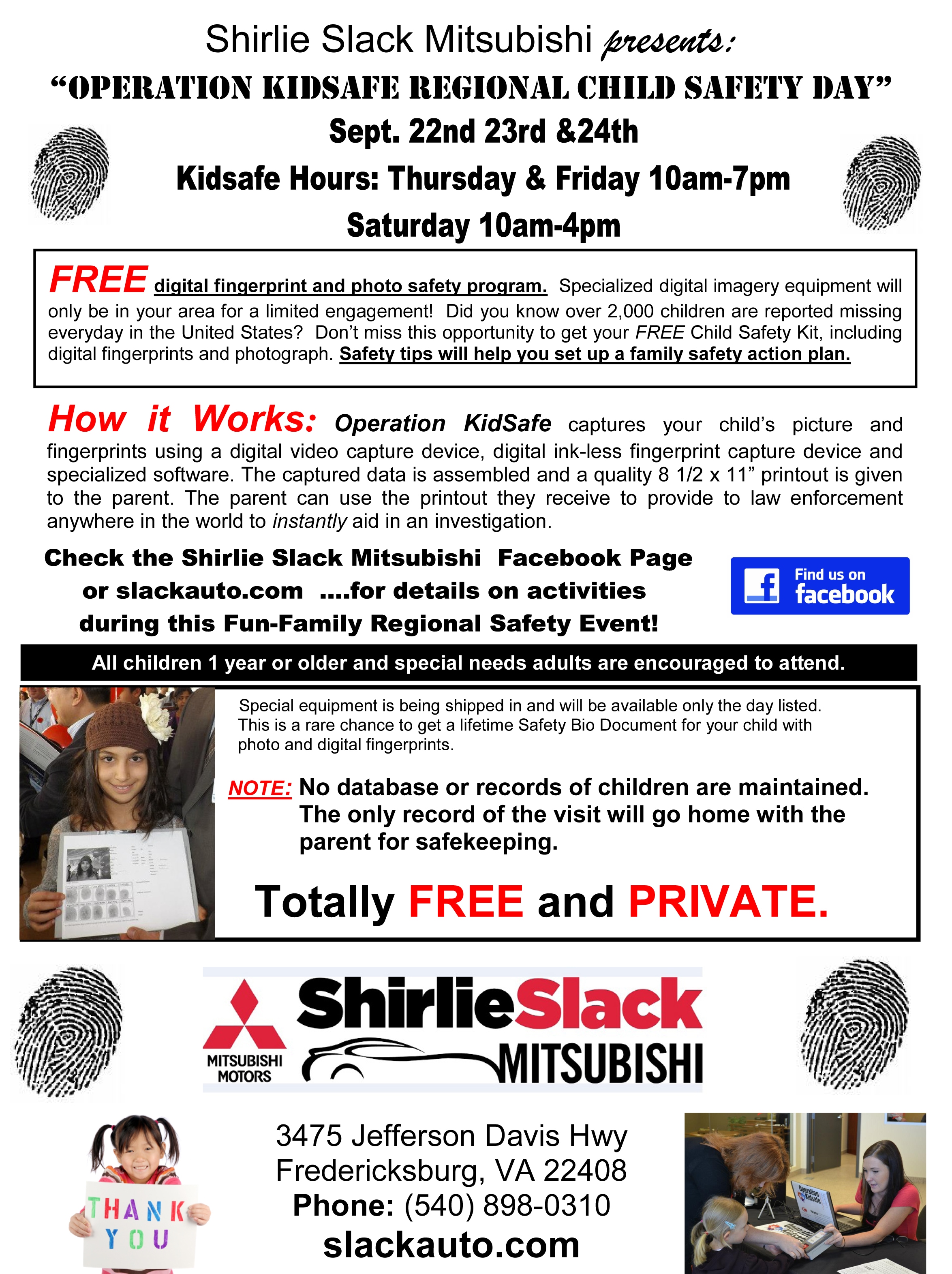 Operation Kid Safe | Shirlie Slack Mitsubishi