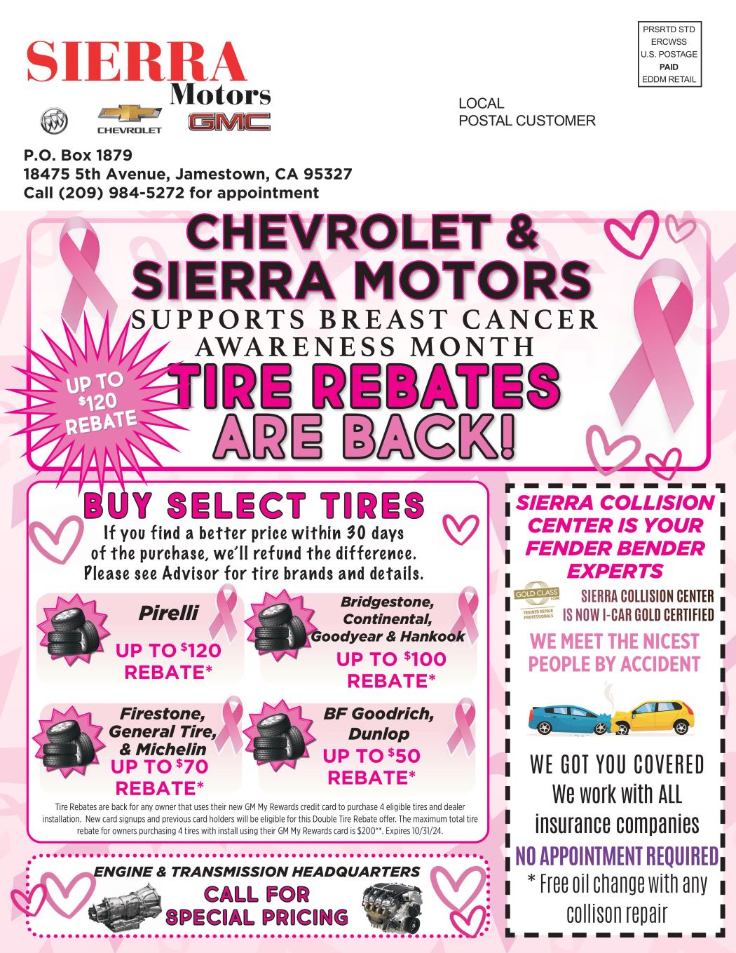 SERVICE & PARTS SPECIALS | Sierra Motors