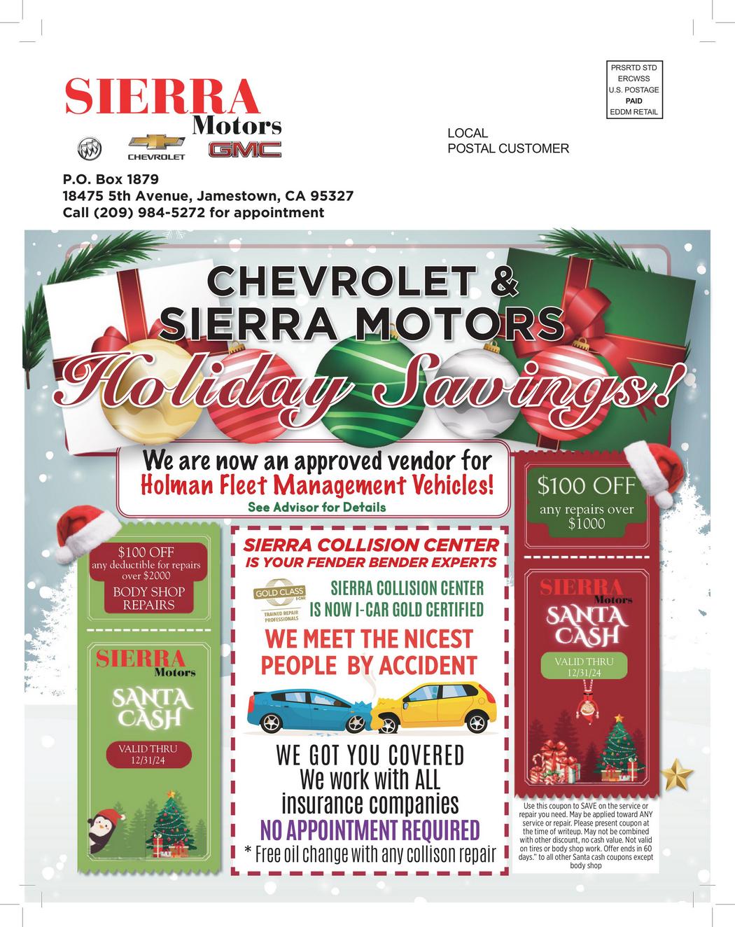 SERVICE & PARTS SPECIALS | Sierra Motors