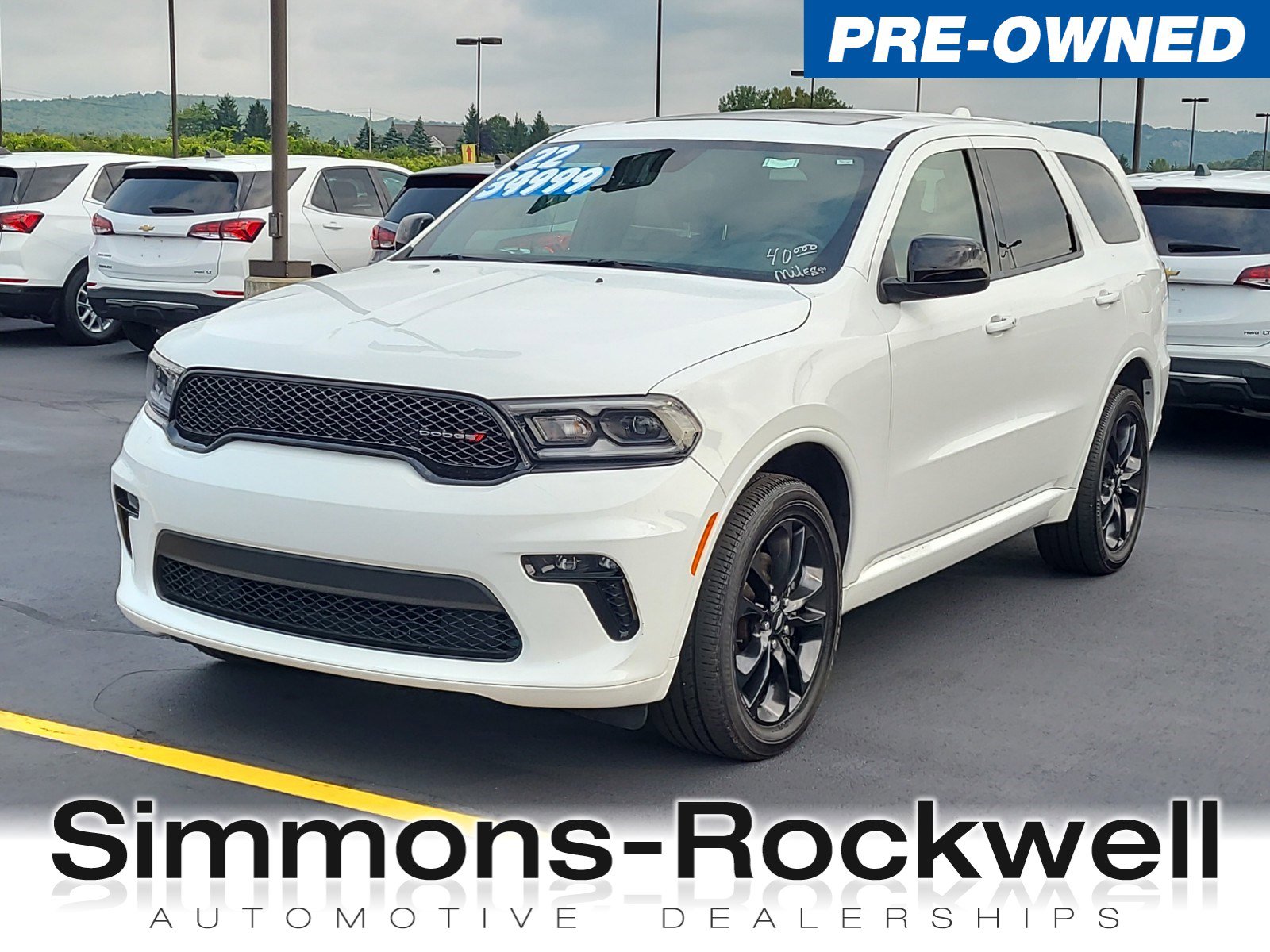 2022 Dodge Durango Sxt White