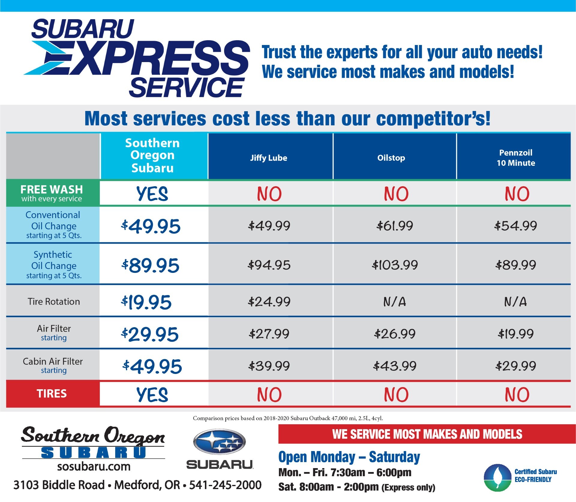 Express Service in Southern Oregon