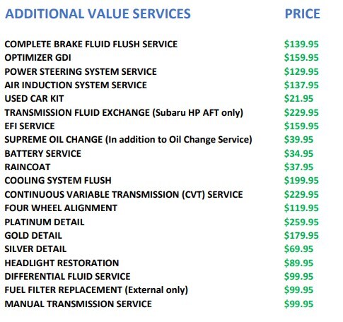 Southern Oregon Subaru | Subaru Service and Maintenance Intervals for ...