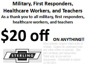 Service Specials | Sterling Chevrolet