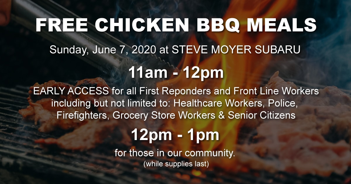 First Responder Appreciation Event - Chicken BBQ | Steve Moyer Subaru