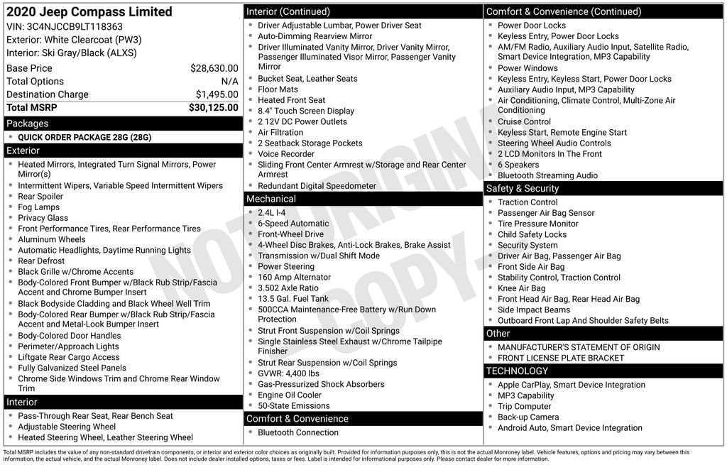 Used 2020 Jeep Compass For Sale at STOOPS BUICK-GMC | VIN ...