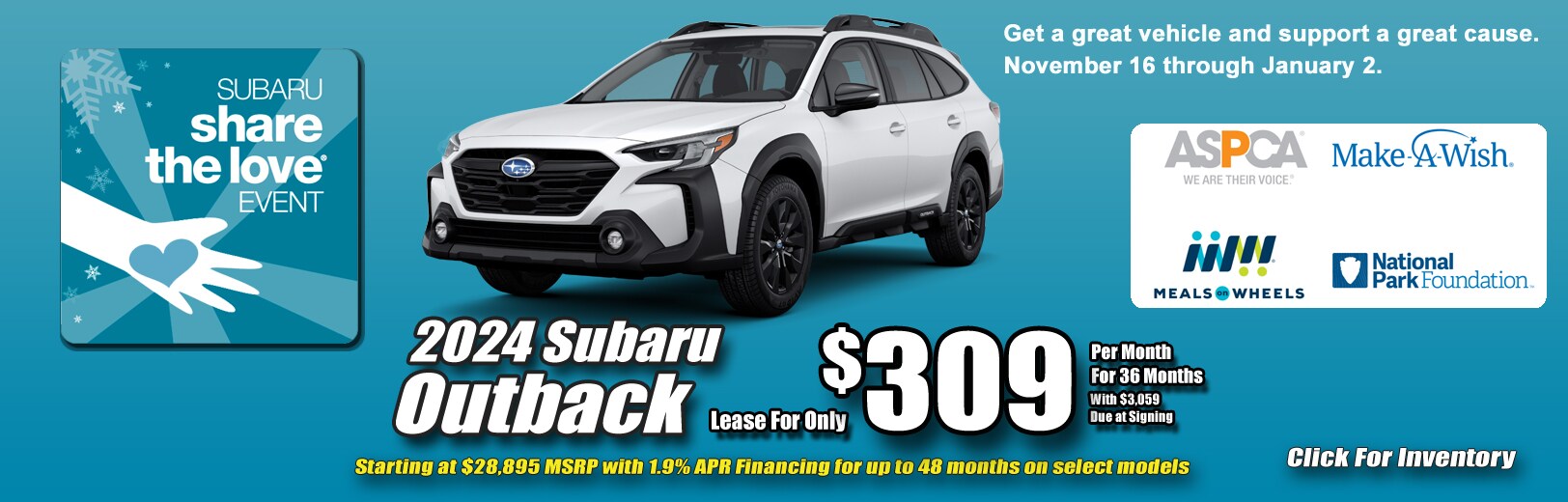 New Subaru Monthly Specials | Subaru of New England