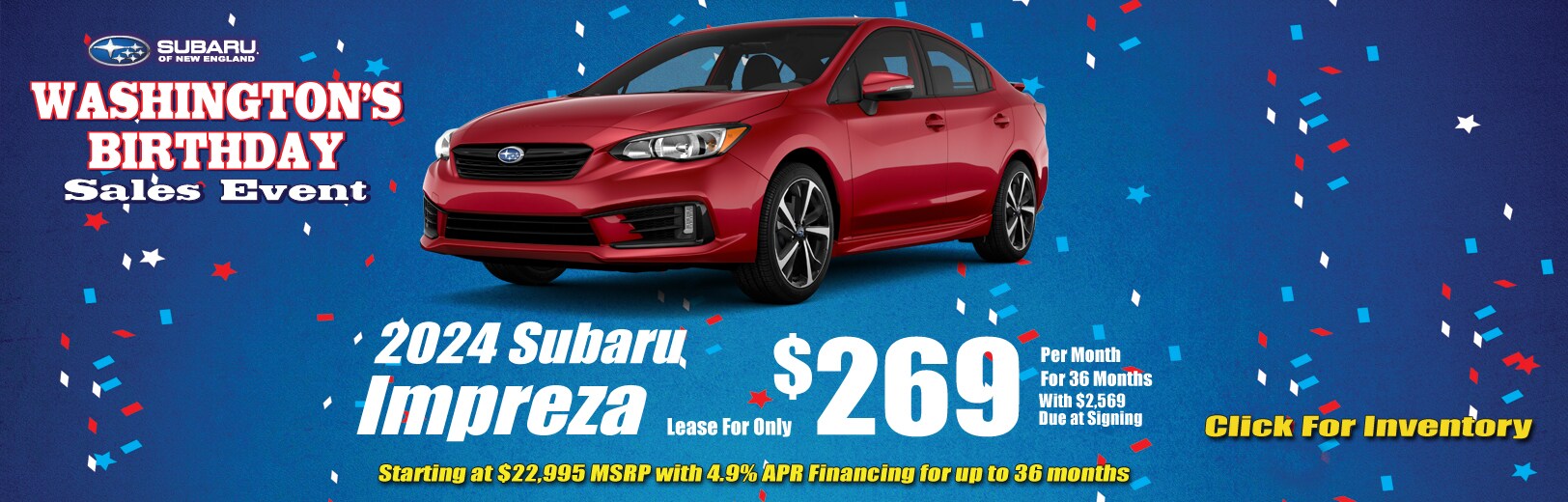 New Subaru Monthly Specials | Subaru of New England