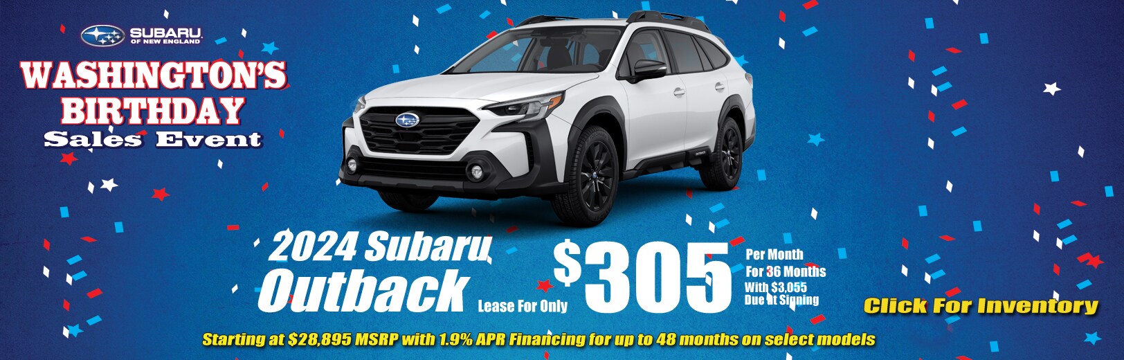 New Subaru Monthly Specials | Subaru of New England