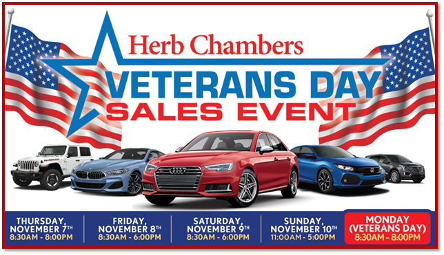 The Herb Chambers Veterans Day Sales Event is Going on Now! | Herb ...