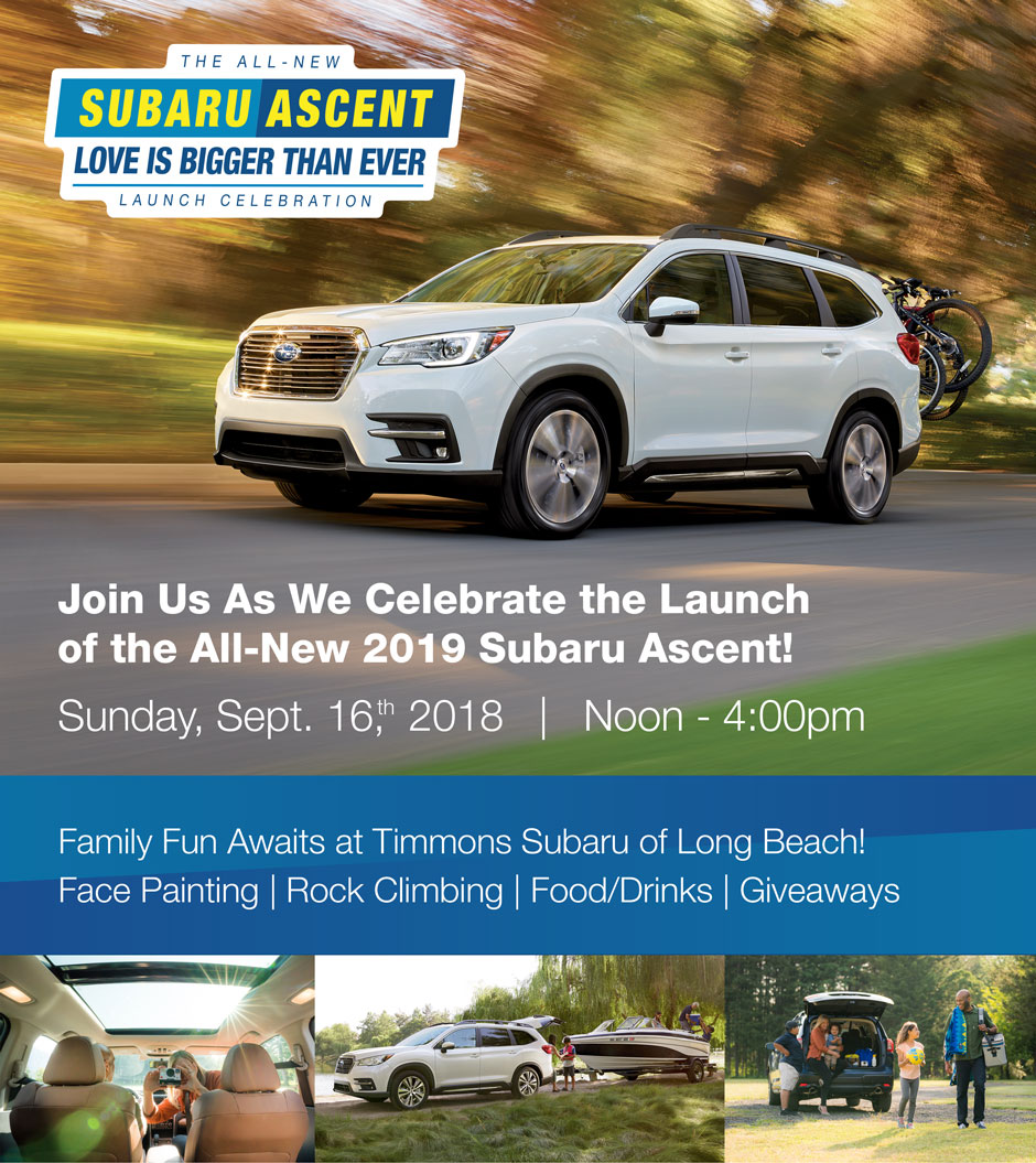 Celebrate at the 2019 Subaru Ascent Launch Event | Timmons Subaru