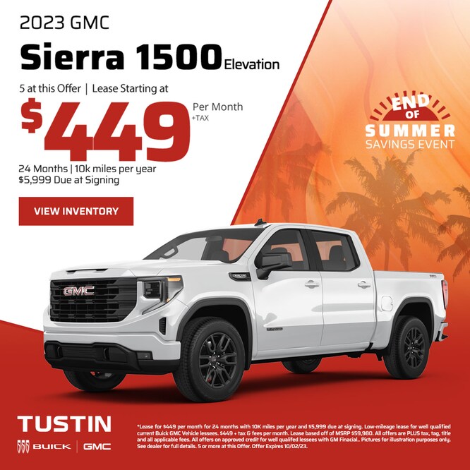 New Vehicle Specials | TUSTIN BUICK GMC