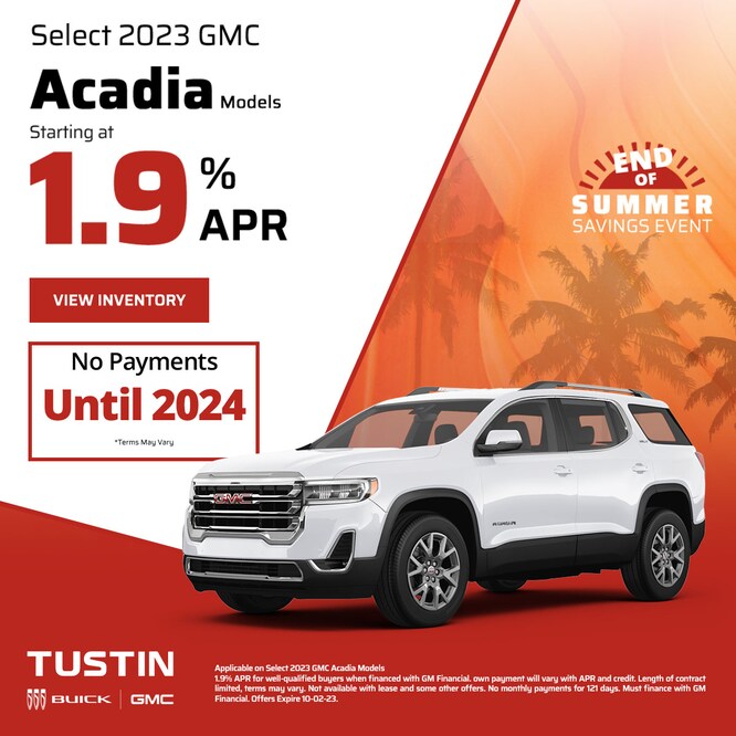 New Vehicle Specials | TUSTIN BUICK GMC