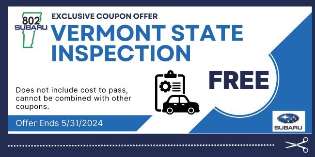 Subaru Service Coupons | 802 Subaru, Vermont