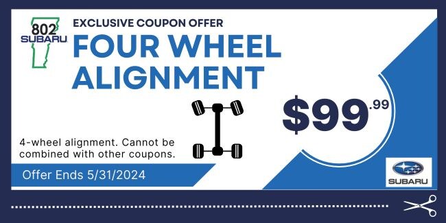 Subaru Service Coupons | 802 Subaru, Vermont