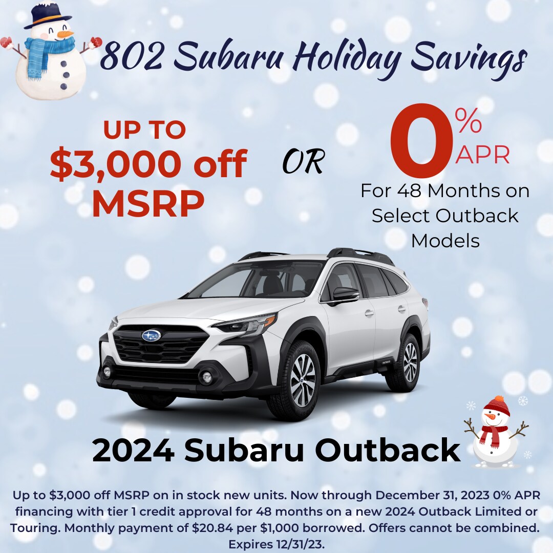 New Subaru Deals in Vermont | 802 Subaru
