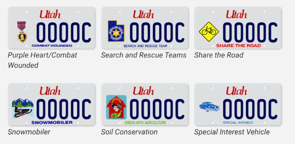 Utah License Plate Styles | Southtowne Automall