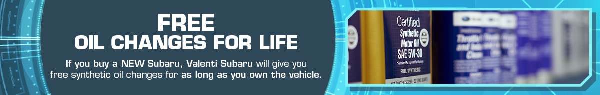 Free Oil Changes For Life | Valenti Subaru