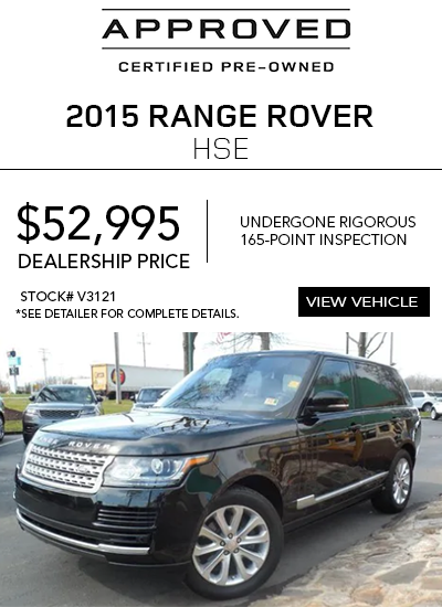 Certified Pre-Owned Vehicle Specials | Land Rover Richmond