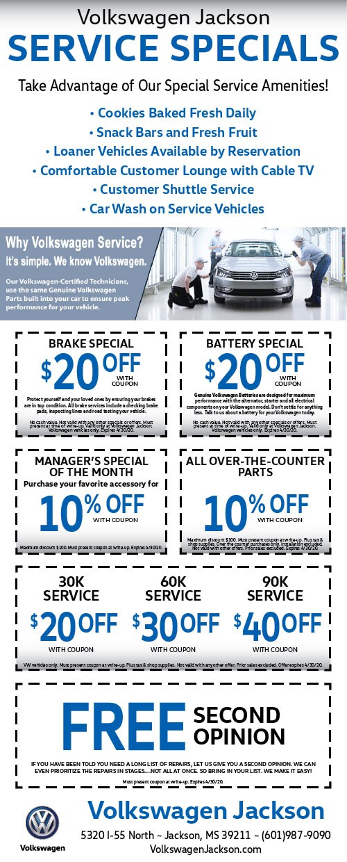 Service Specials | Volkswagen Jackson