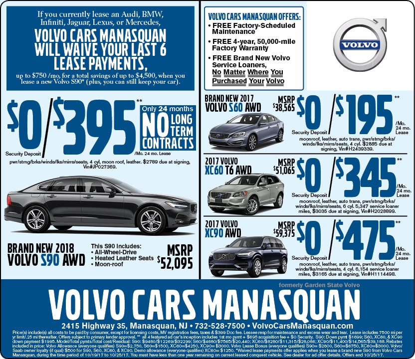 Volvo Lease Specials in Manasquan | Volvo Cars Manasquan