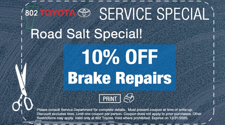 Toyota Service and Parts Coupons | 802 Toyota