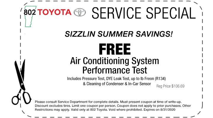 Toyota Service and Parts Coupons | 802 Toyota