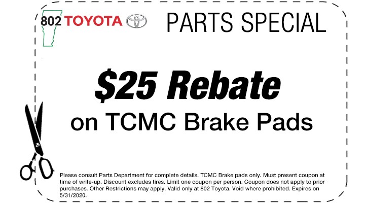 Toyota Service and Parts Coupons | 802 Toyota